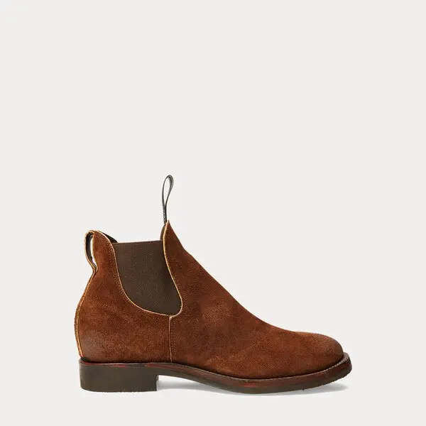 Ralph Lauren Suede Chelsea Boot - Brown