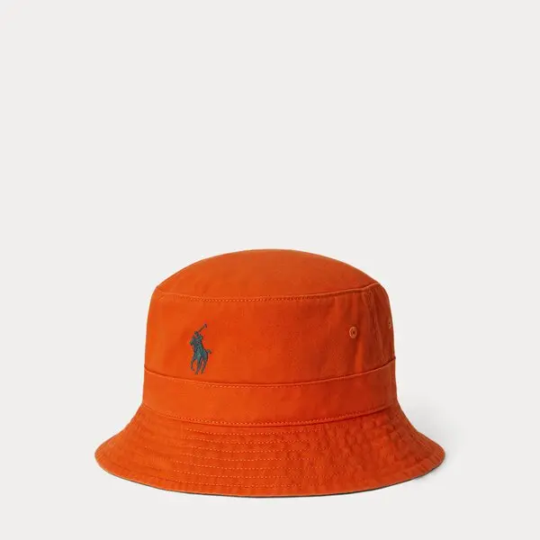 Ralph Lauren Cotton Chino Bucket Hat - Coastal Orange
