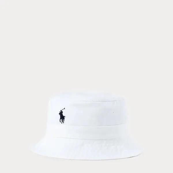 Ralph Lauren Cotton Chino Bucket Hat - White