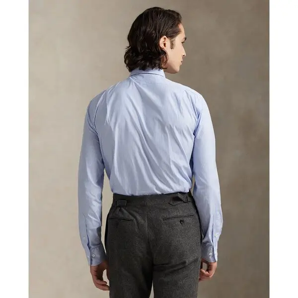 Ralph Lauren Classic Fit Striped Poplin Shirt - Blue/white