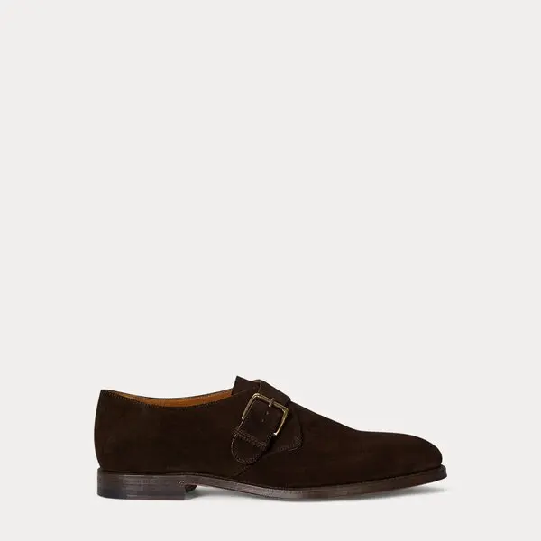 Ralph Lauren Maestra Calf-suede Monk-strap Shoe - Dark Brown