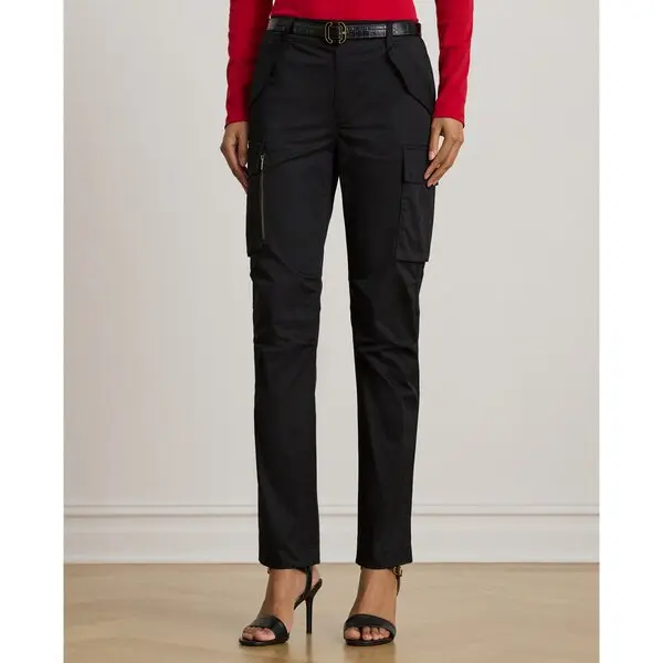 Ralph Lauren Cotton Sateen Cargo Pant - Black
