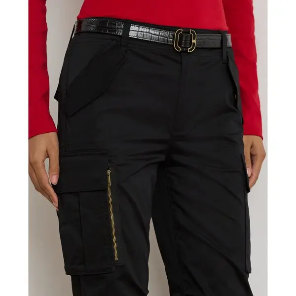 Ralph Lauren Cotton Sateen Cargo Pant - Black