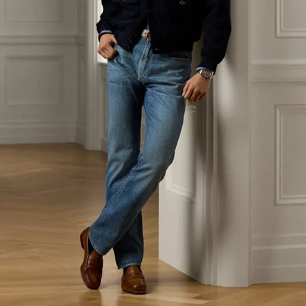 Ralph Lauren Straight Fit Stretch Selvedge Jean - Coastal Indigo