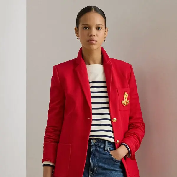 Ralph Lauren Bullion Jacquard Blazer - Cruise Red