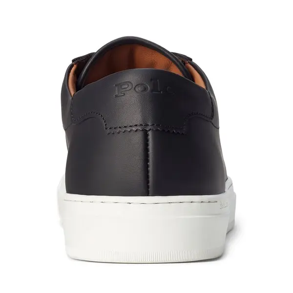 Ralph Lauren Jermain Leather Sneakers - Black