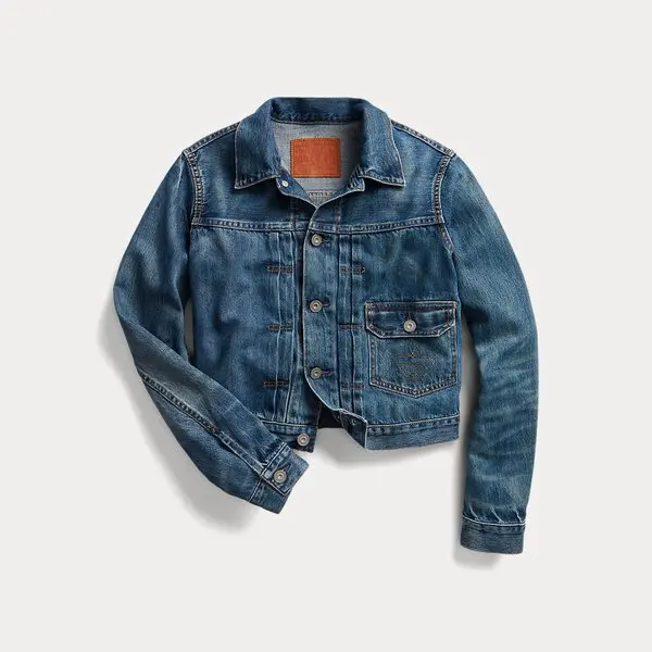 Ralph Lauren Cropped Denim Jacket - Kenney Wash