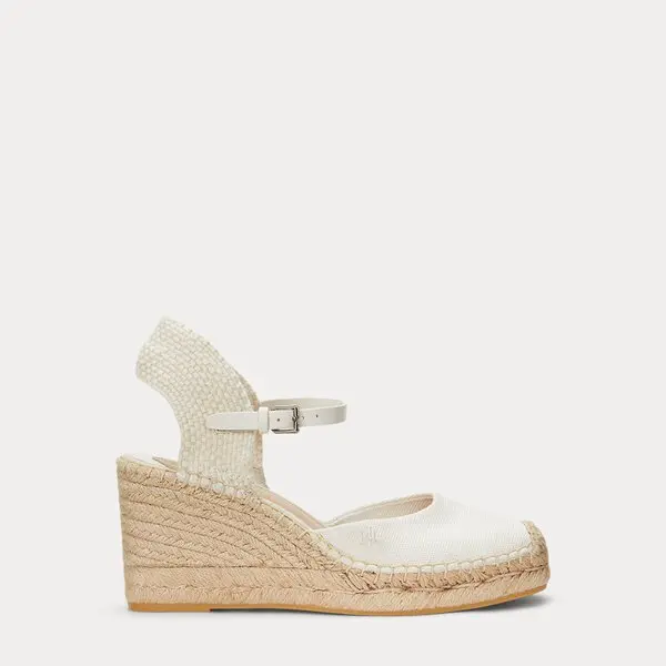 Ralph Lauren Robby Canvas & Jute Espadrille - Soft White/natural