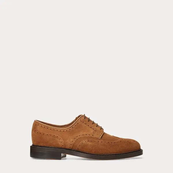 Ralph Lauren Brenton Suede Wingtip - New Pale Russet