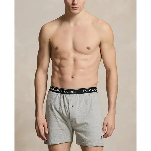 Ralph Lauren Classic Wicking Knit Boxer 5-pack - Grey Assorted