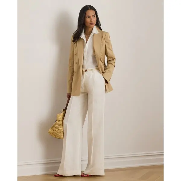 Ralph Lauren Double-breasted Cotton Twill Blazer