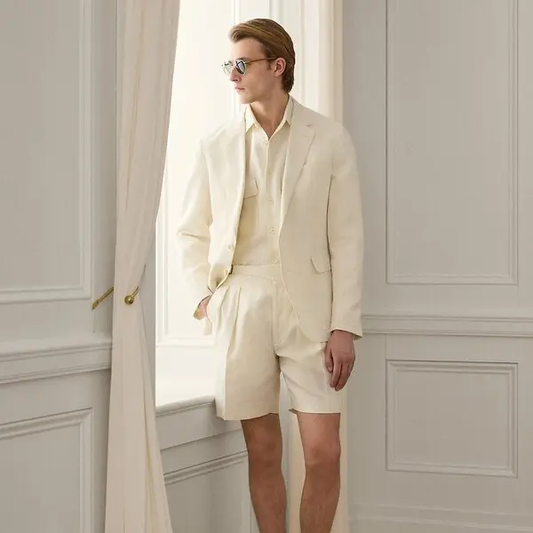 Ralph Lauren Relaxed Fit Linen Shorts - Classic Cream