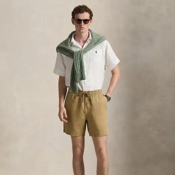 Ralph Lauren Polo Prepster 6-inch Linen Short - Cafe Tan