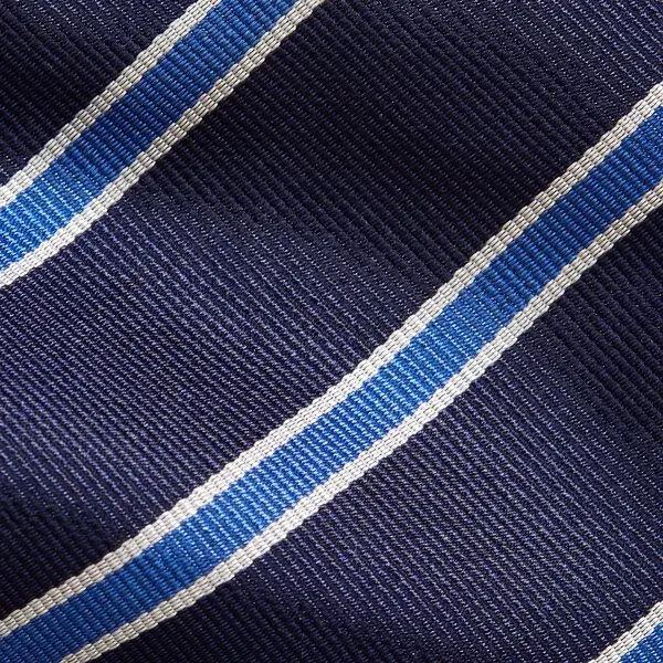 Ralph Lauren Striped Silk Repp Neck Tie - Navy/blue