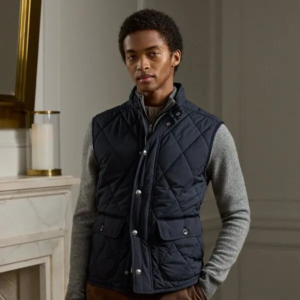Ralph Lauren Quilted Down Vest - Classic Chairman Navy