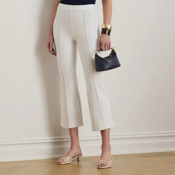 Ralph Lauren Twill Flare Ankle Pant - White