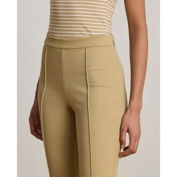 Ralph Lauren Twill Flare Ankle Pant - Birch Tan