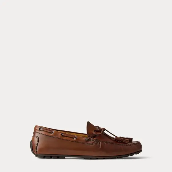 Ralph Lauren Harold Calfskin Tassel Driver - Tan