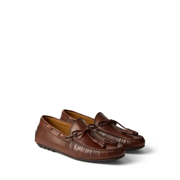 Ralph Lauren Harold Calfskin Tassel Driver - Tan