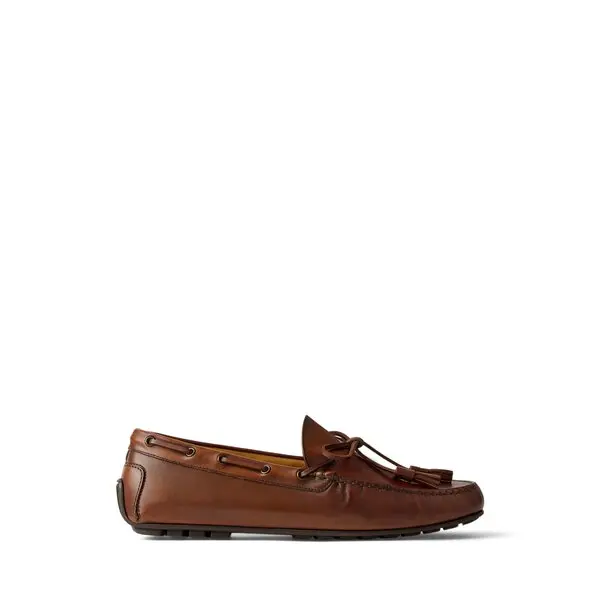 Ralph Lauren Harold Calfskin Tassel Driver - Tan