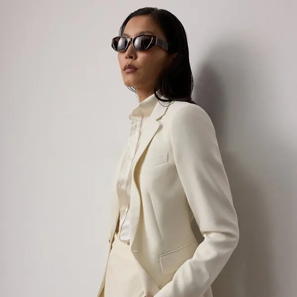 Ralph Lauren Parker Wool Crepe Jacket - Lux Cream