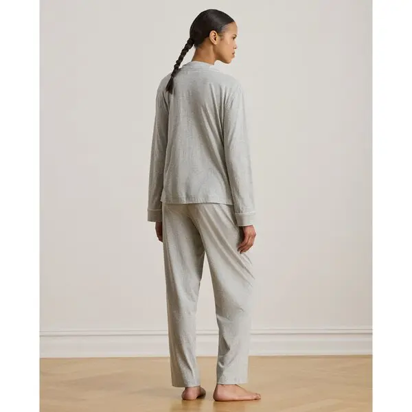 Ralph Lauren Cotton Jersey Pajama Set - Grey