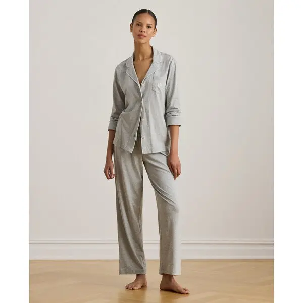 Ralph Lauren Cotton Jersey Pajama Set - Grey