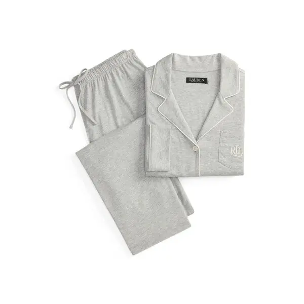Ralph Lauren Cotton Jersey Pajama Set - Grey