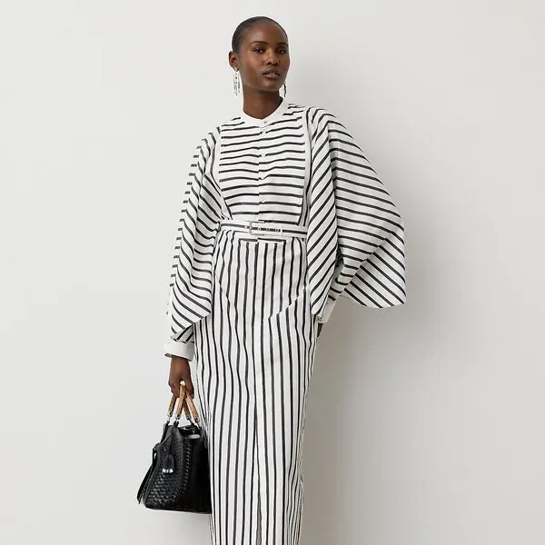 Ralph Lauren Striped Shirtdress - Black/white