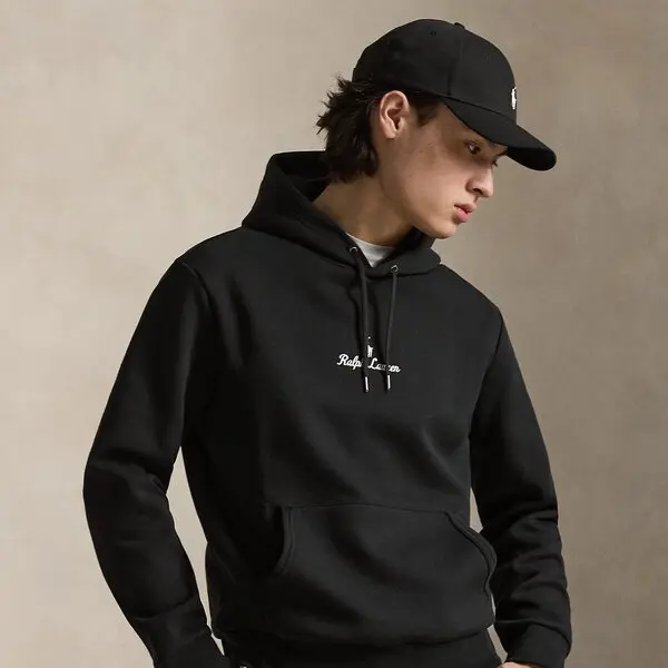 Ralph Lauren Logo Double-knit Hoodie - Polo Black