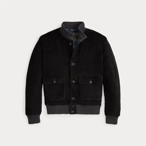 Ralph Lauren Suede Flight Jacket - Vintage Black