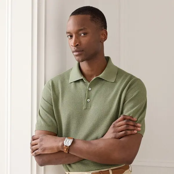 Ralph Lauren Textured Polo Shirt - Cactus Green
