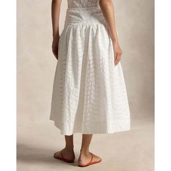 Ralph Lauren Cotton Eyelet Maxiskirt