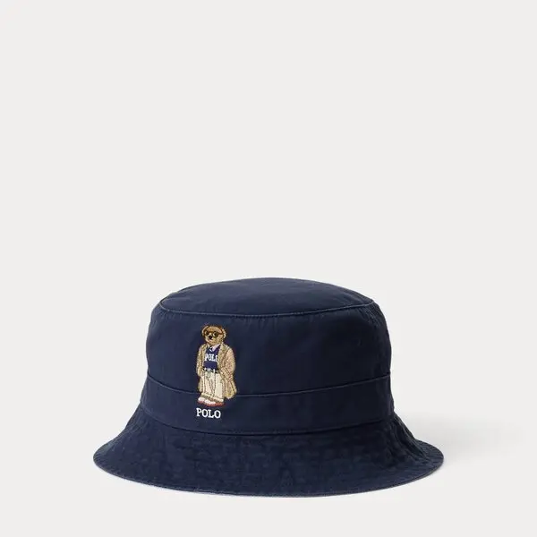 Ralph Lauren Polo Bear Twill Bucket Hat - Newport Navy