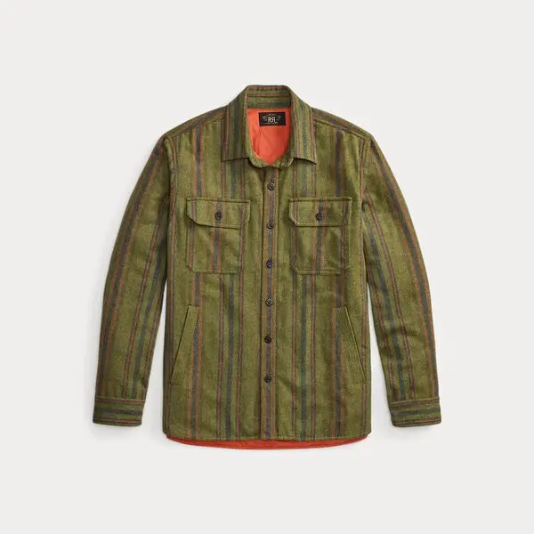 Ralph Lauren Brushed Twill Shirt Jacket - Green Multi