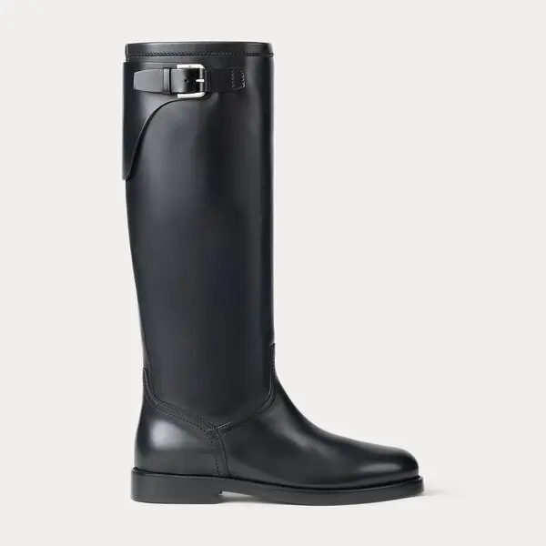 Ralph Lauren Sawyer Calfskin Boot - Black
