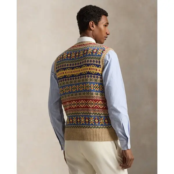 Ralph Lauren Fair Isle Cotton-linen Sweater Vest
