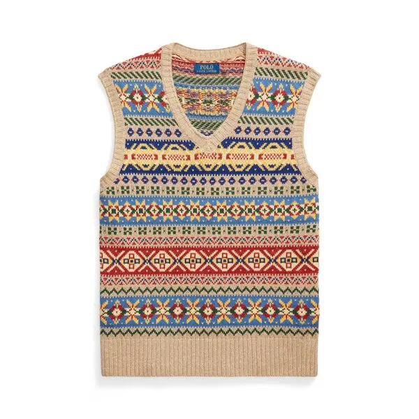 Ralph Lauren Fair Isle Cotton-linen Sweater Vest