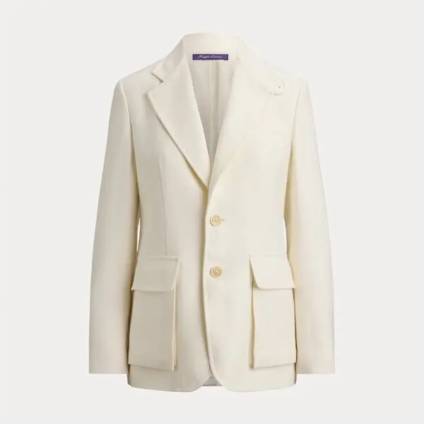 Ralph Lauren Preston Ii Herringbone Tweed Jacket - Cream
