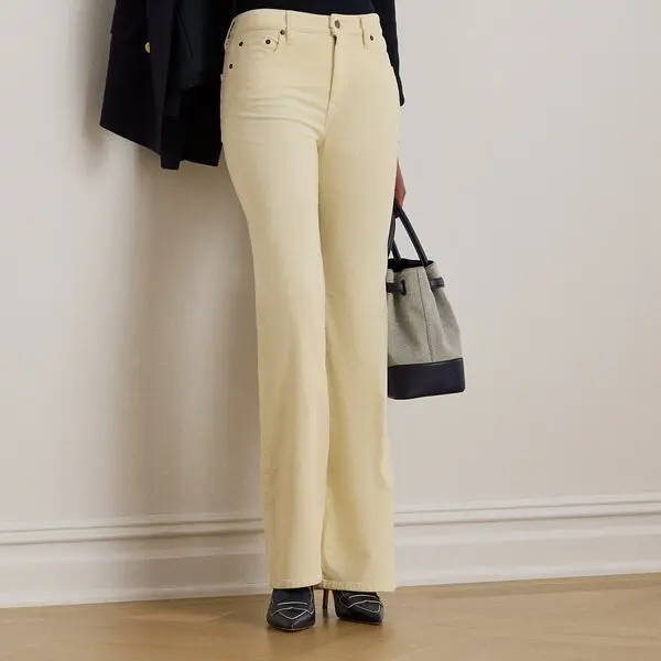 Ralph Lauren High-rise Corduroy Flare Pants - Mascarpone Cream
