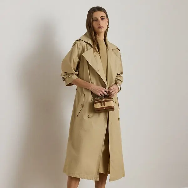 Ralph Lauren Cotton Double-breasted Trench Coat - Birch Tan