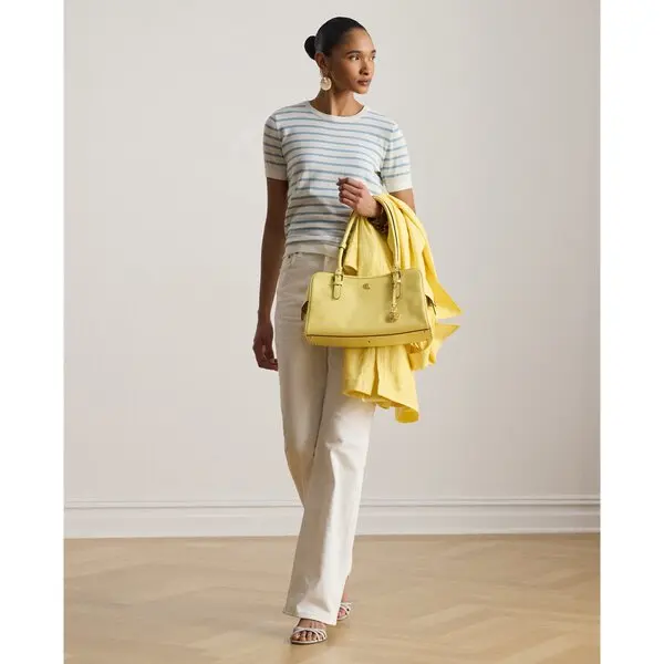 Ralph Lauren Striped Cotton Short-sleeve Sweater