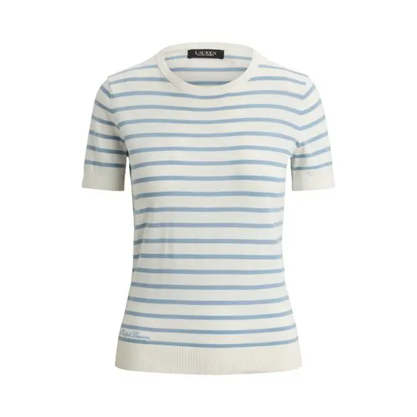 Ralph Lauren Striped Cotton Short-sleeve Sweater