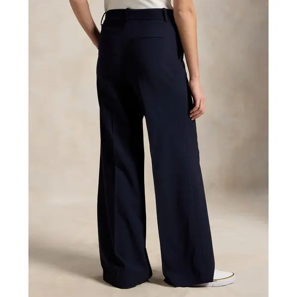 Ralph Lauren Beaton Stretch-wool Flared-leg Pants - Navy