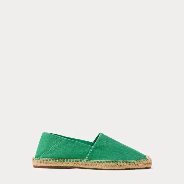 Ralph Lauren Cevio Washed Canvas Espadrille - Green