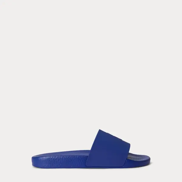Ralph Lauren Signature Pony Slide - Royal/deckwash White