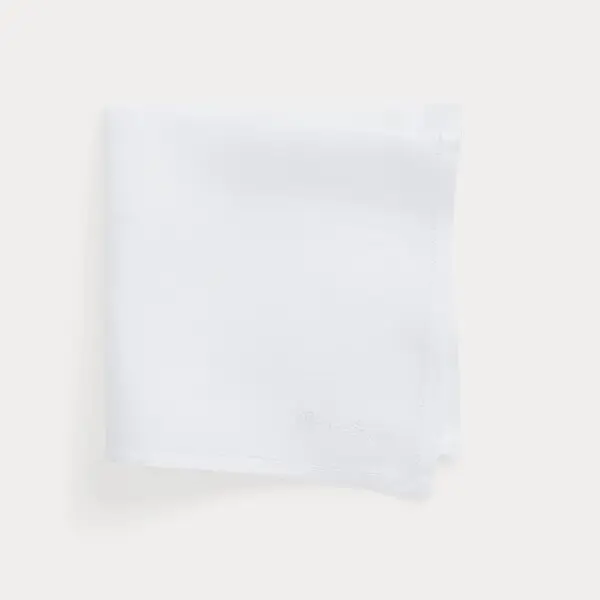 Ralph Lauren Linen Pocket Square - White