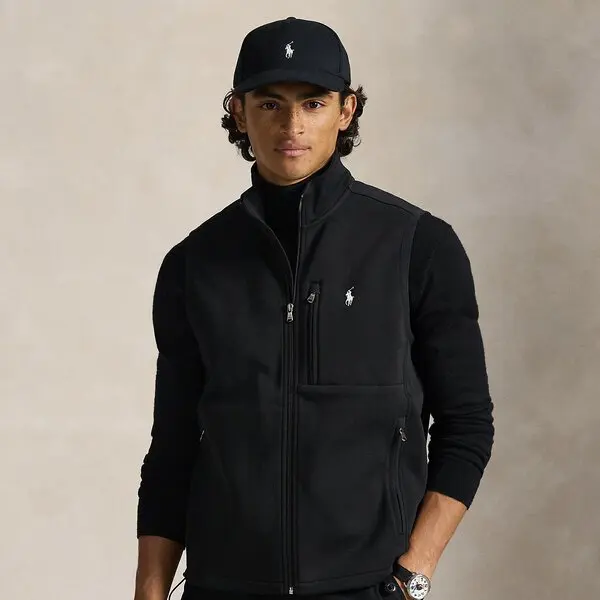 Ralph Lauren Double-knit Ockneck Vest - Polo Black