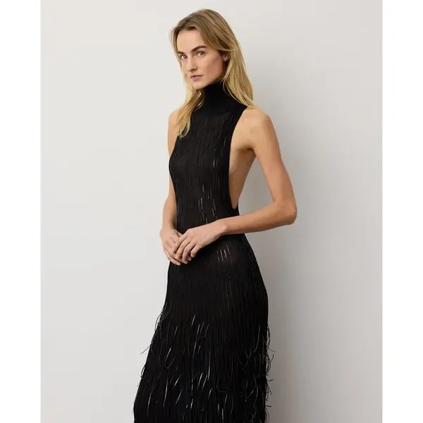 Ralph Lauren Caya Embeished Sweater Evening Dress