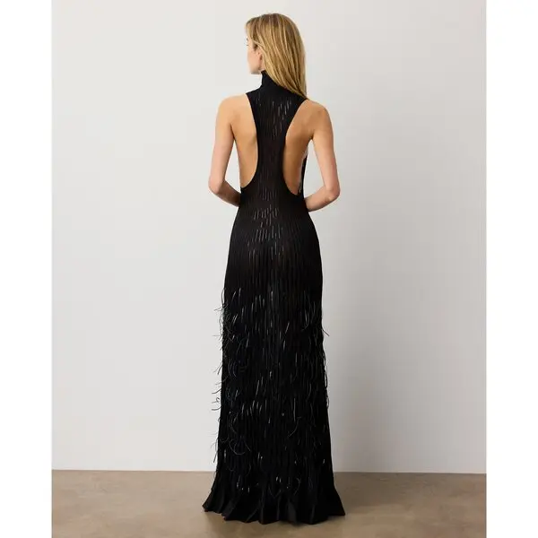 Ralph Lauren Caya Embeished Sweater Evening Dress